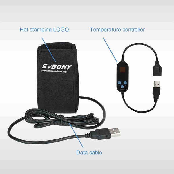 SVBONY SV172 430mm Dew Heater Strap - USB Powered with Smart PWM Contr ...